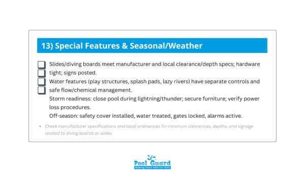 Pool Safety Checklist | Swimming Pool Safety Tips & Rules