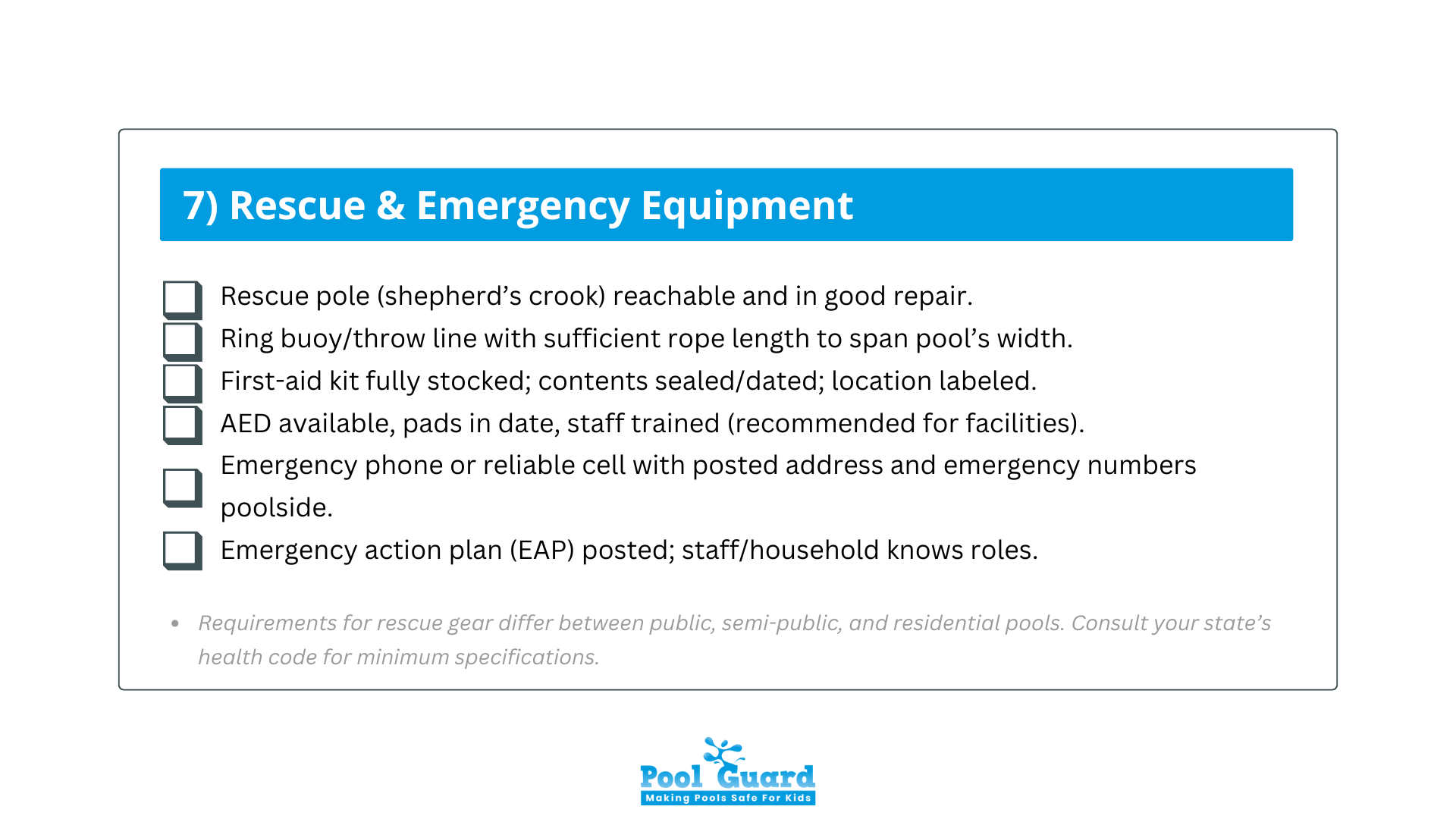 Pool Safety Checklist | Swimming Pool Safety Tips & Rules